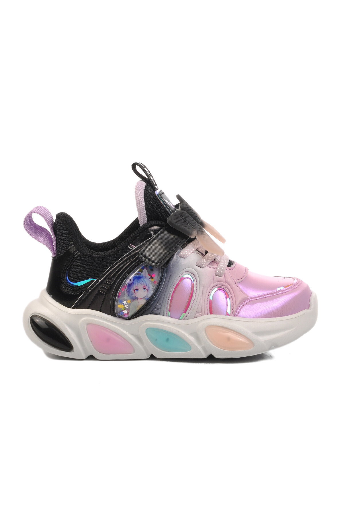 Lilac-Black Girls' Sneakers 1830 P
